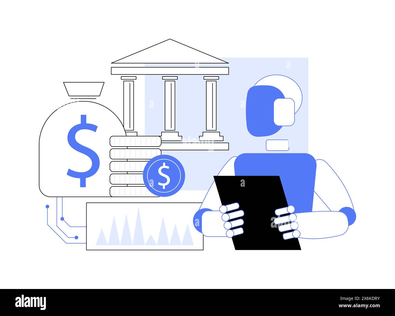 AI-Driven Public Finance abstract concept vector illustration Stock ...