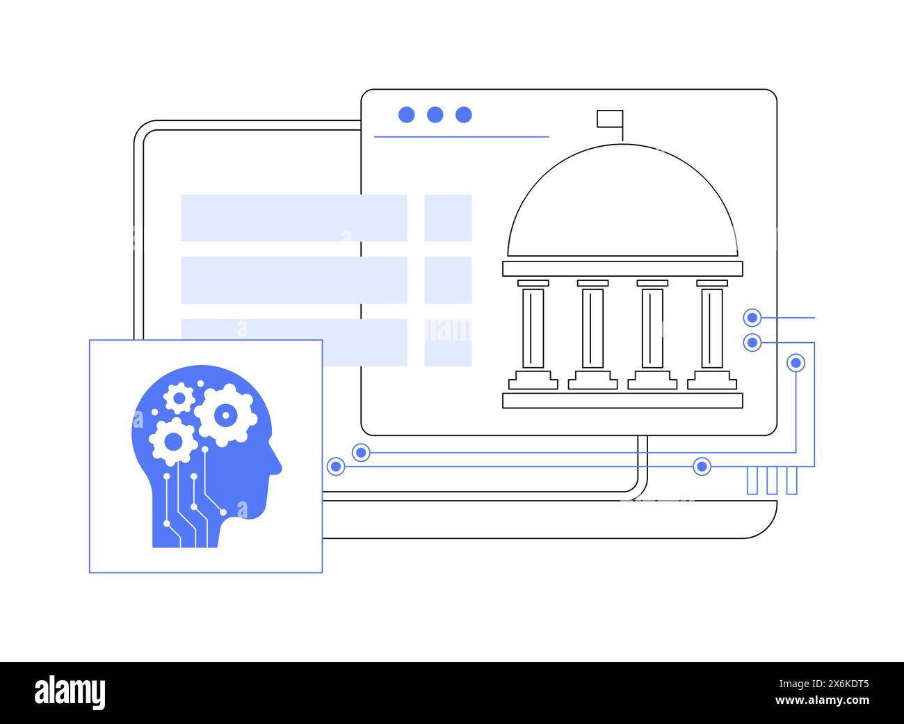 AI-Powered E-Government abstract concept vector illustration Stock ...