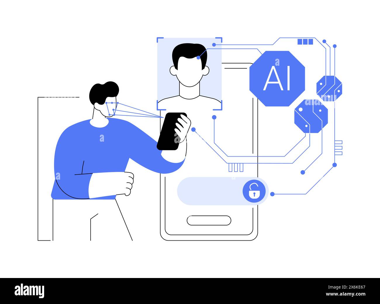 AI-Streamlined Identity Verification abstract concept vector ...