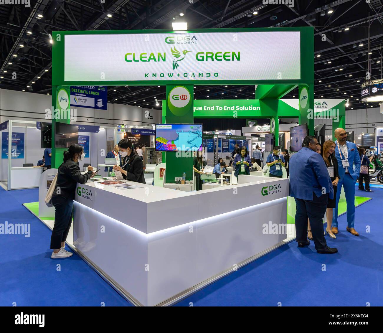 Bangkok, Thailand. 15th May, 2024. A view of the booth of DGA Global, a ...