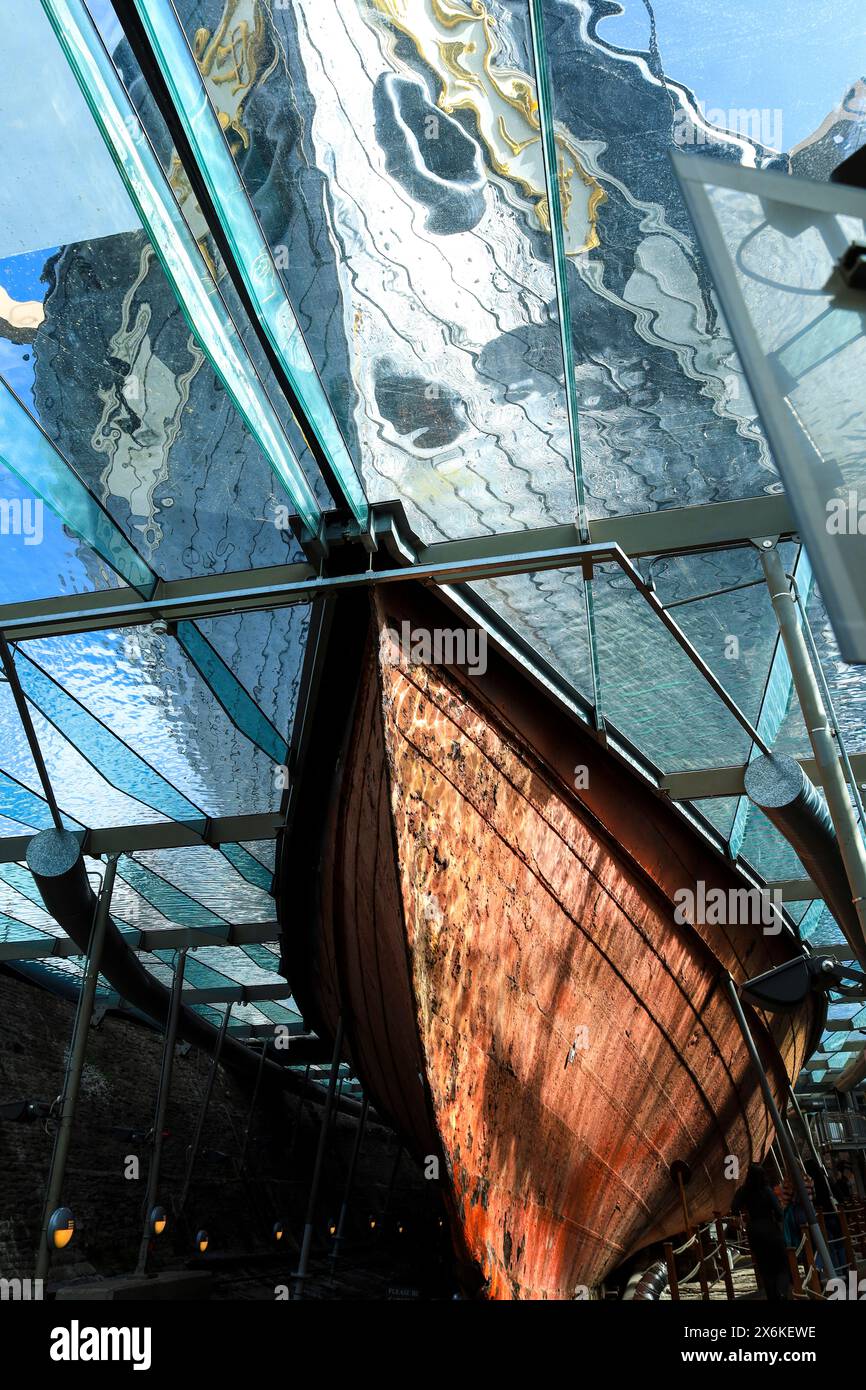 Bristol, England- March 29, 2024: Hull of SS Great Britain steamship in ...