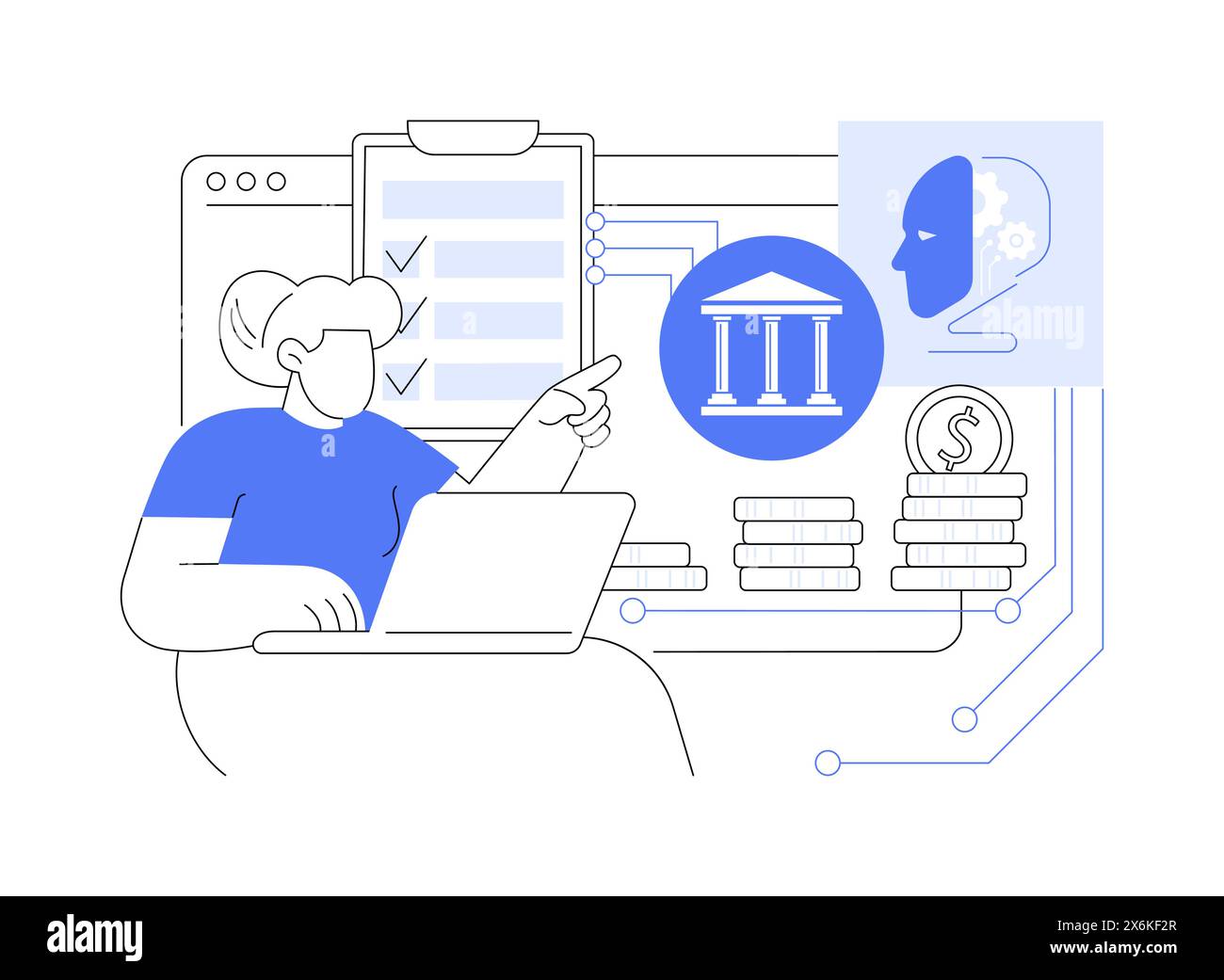 AI-Streamlined Retirement Planning abstract concept vector illustration ...