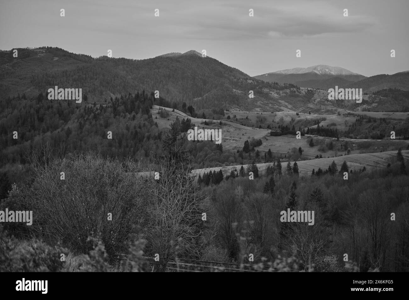 Morning mountain photo Black and White Stock Photos & Images - Alamy
