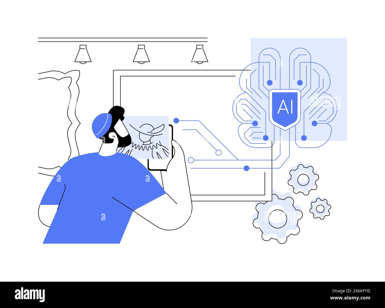 AI-Generated Augmented Reality Art abstract concept vector illustration Stock Vector Image & Art ...