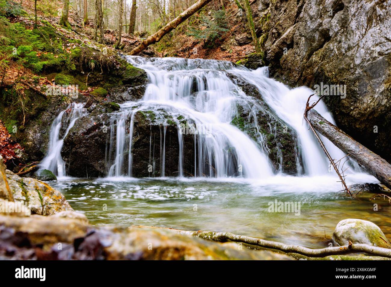 Josefstal Waterfalls in Fischhausen-Neuhaus, near Schliersee in Upper ...