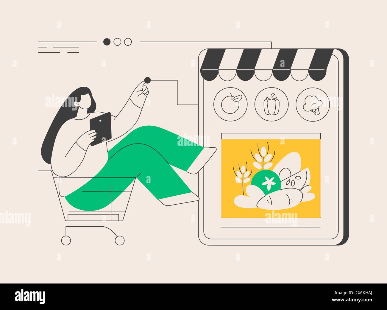 Digital supermarket abstract concept vector illustration Stock Vector ...