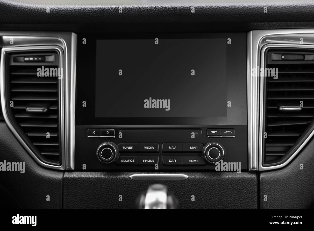 Modern navigation system with screen in car, closeup Stock Photo - Alamy