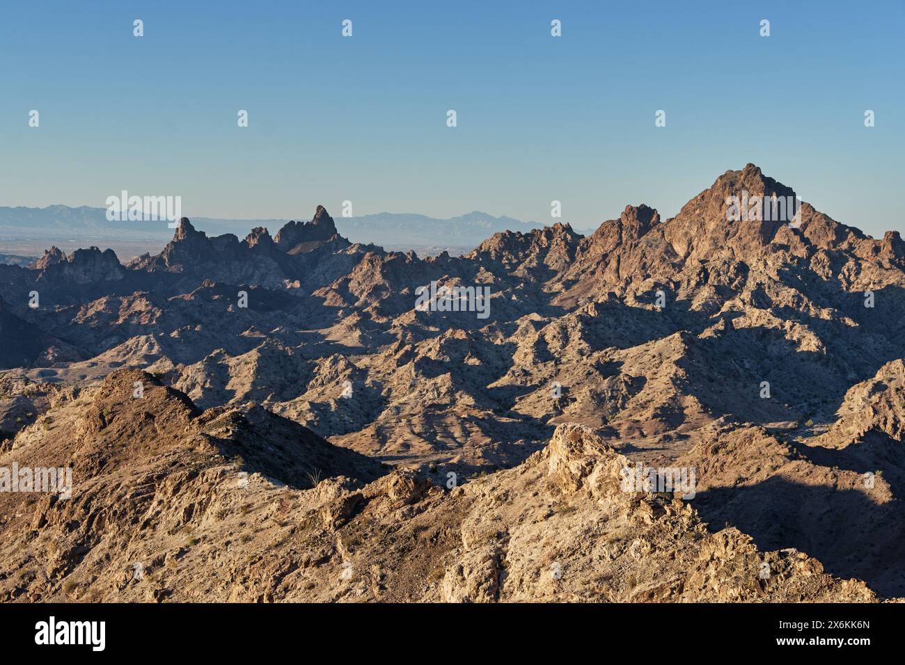 rugged desert peaks in the Needles Area of Western Arizona including ...
