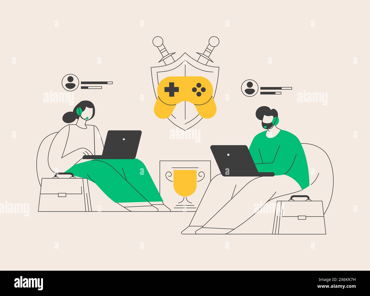 Office esport competition abstract concept vector illustration Stock ...