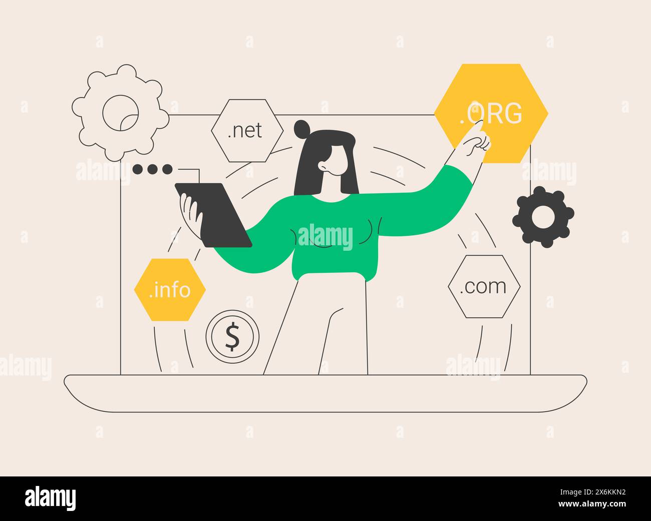 Green domains Stock Vector Images - Alamy