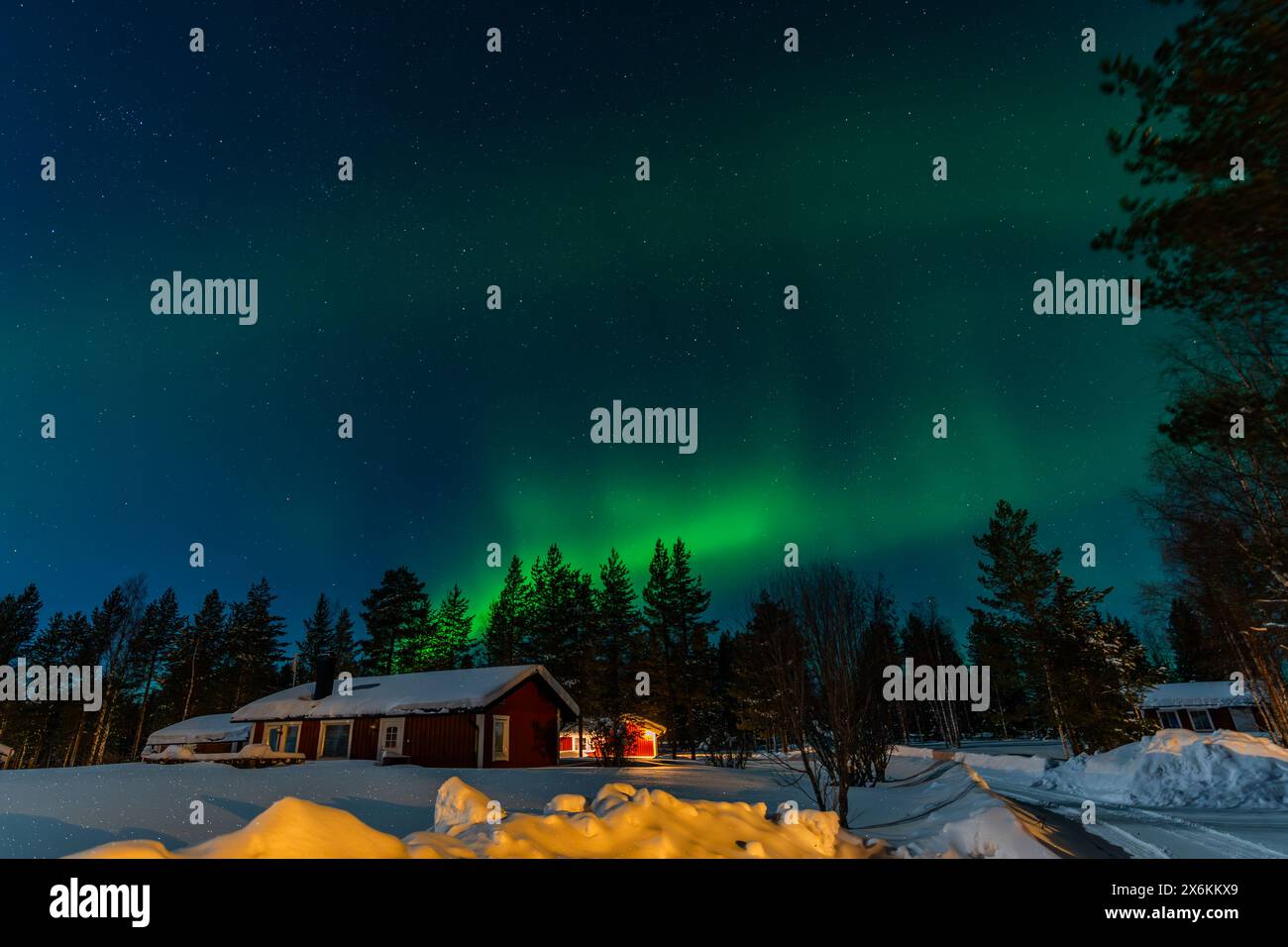 Northern Lights; Råneå, Norrbotten, Sweden Stock Photo - Alamy