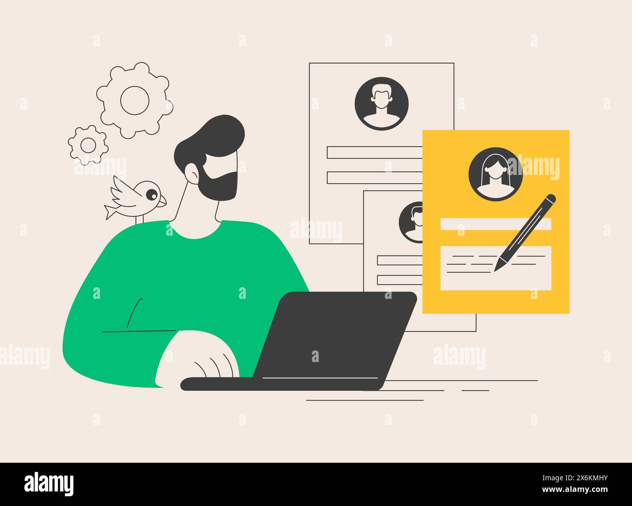 Resume writing service abstract concept vector illustration Stock ...