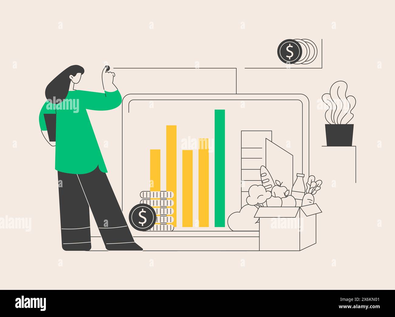 Consumption expenditure abstract concept vector illustration Stock ...