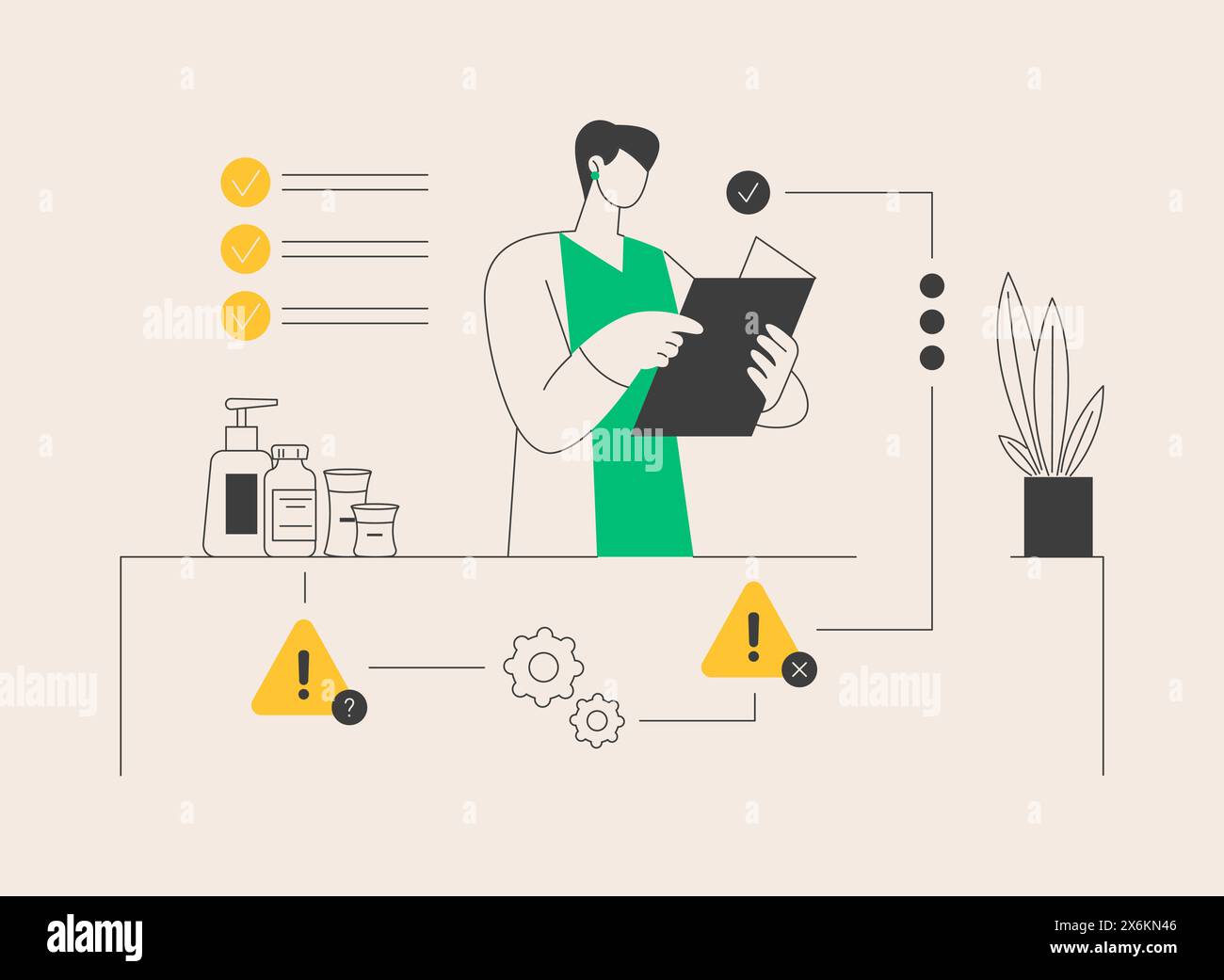 Product safety control abstract concept vector illustration Stock ...