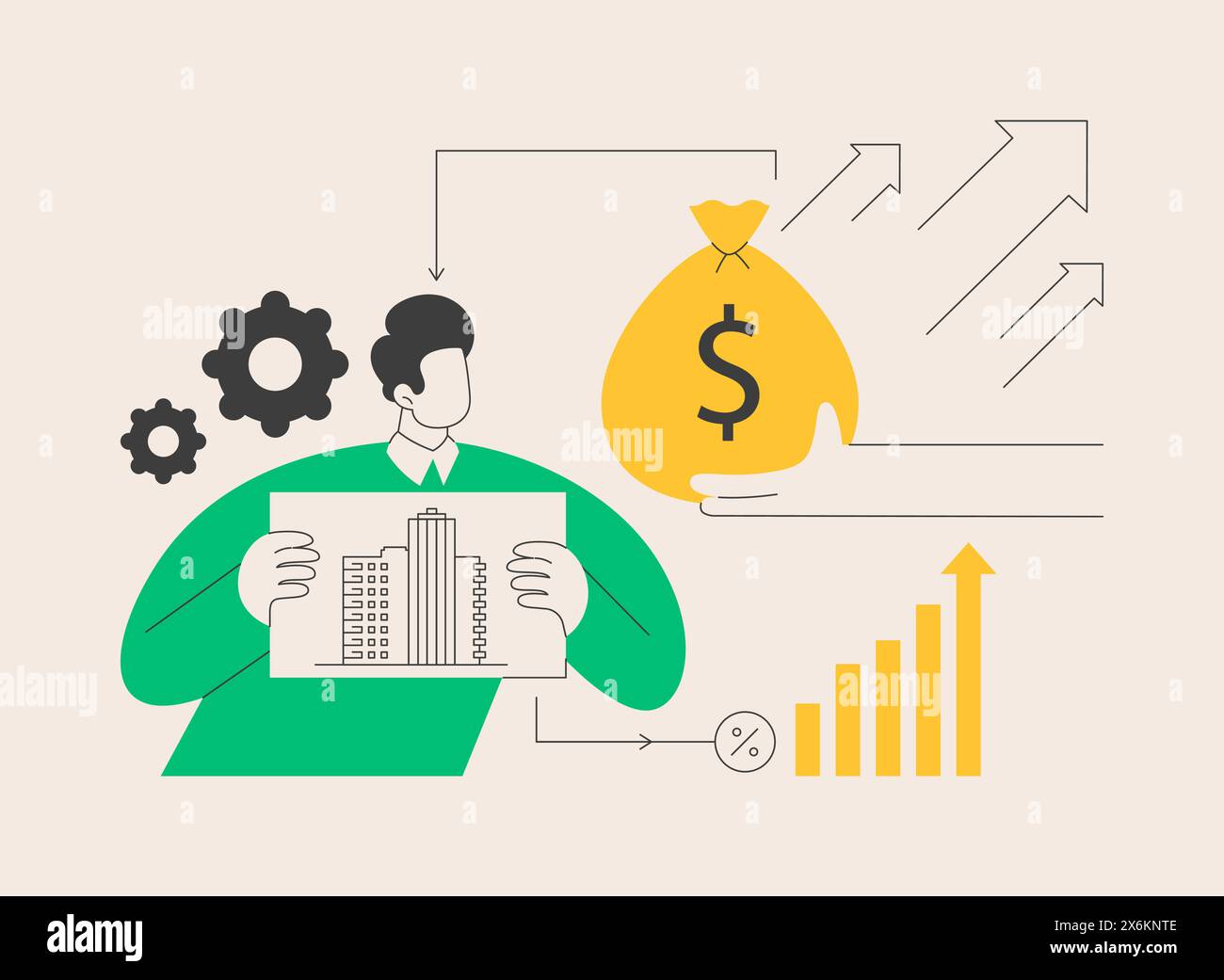Building investment abstract concept vector illustration Stock Vector ...