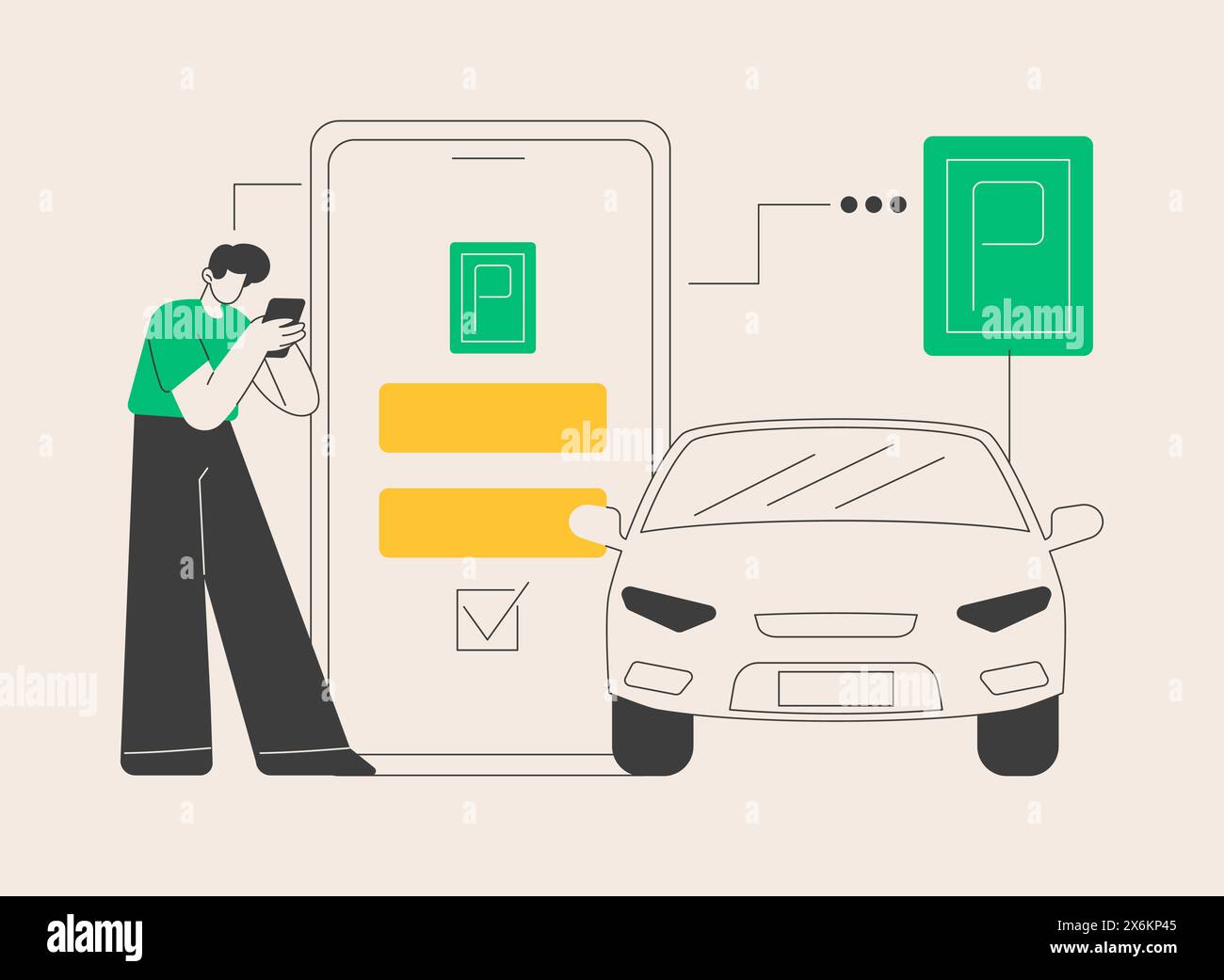 Reserve parking space for your customers abstract concept vector ...