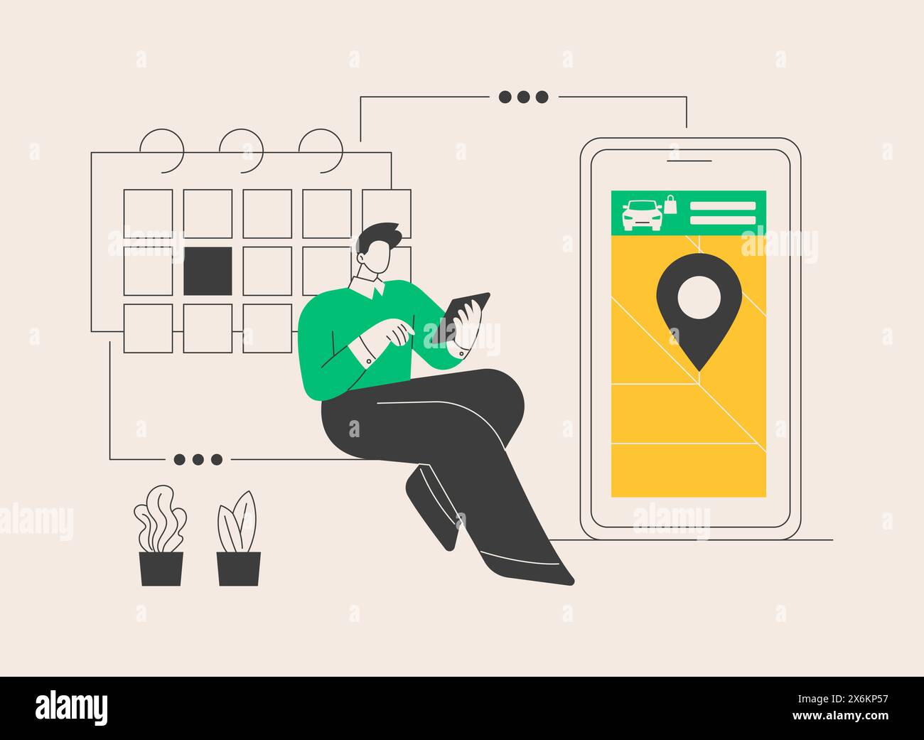 Set quick and efficient delivery service abstract concept vector ...