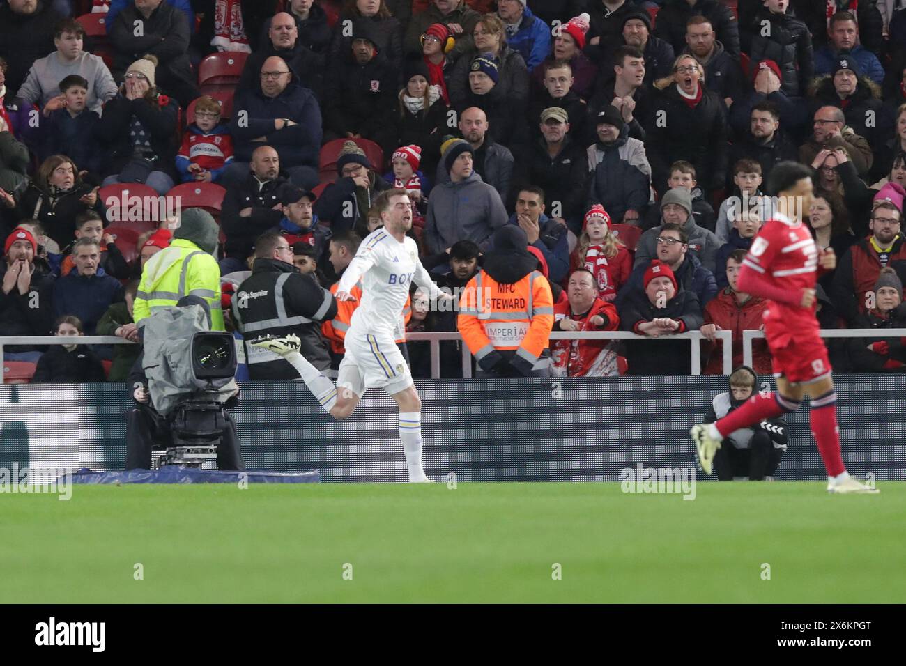 Patrick Bamford of Leeds Celebrates scoring 1-2 - Middlesbrough v Leeds ...