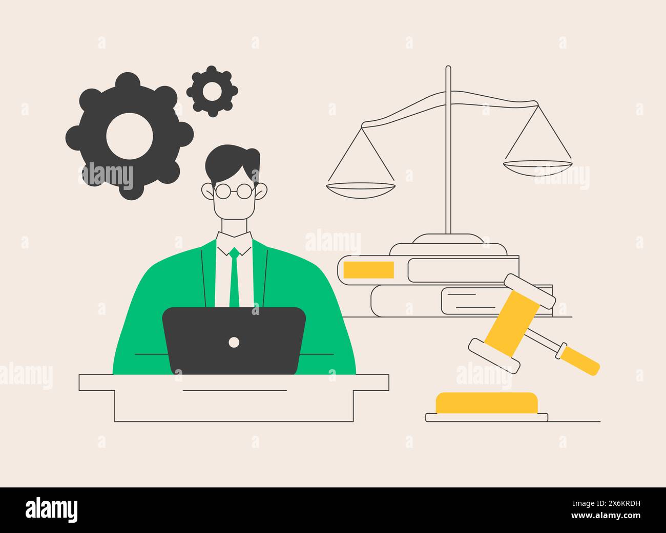 Litigation support abstract concept vector illustration Stock Vector ...