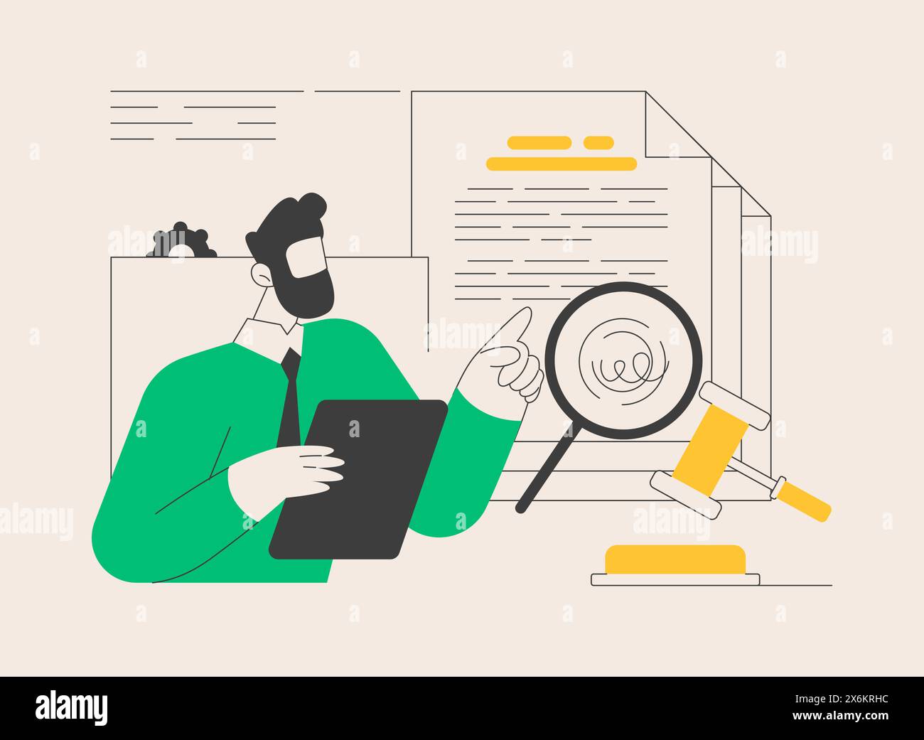 Legal research abstract concept vector illustration Stock Vector Image ...