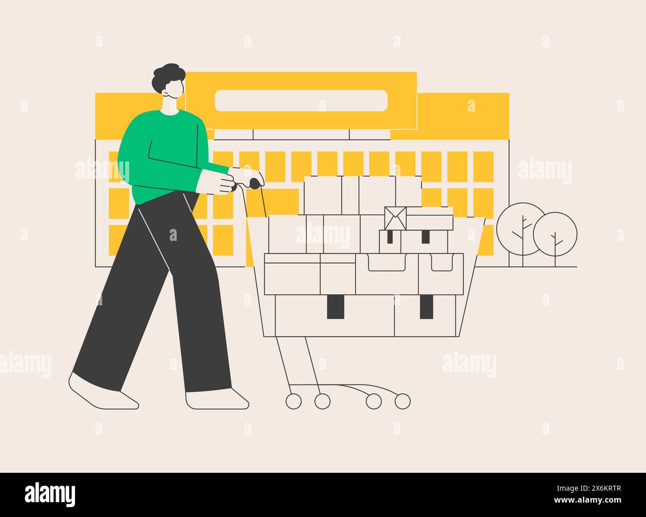 Big box store abstract concept vector illustration Stock Vector Image ...