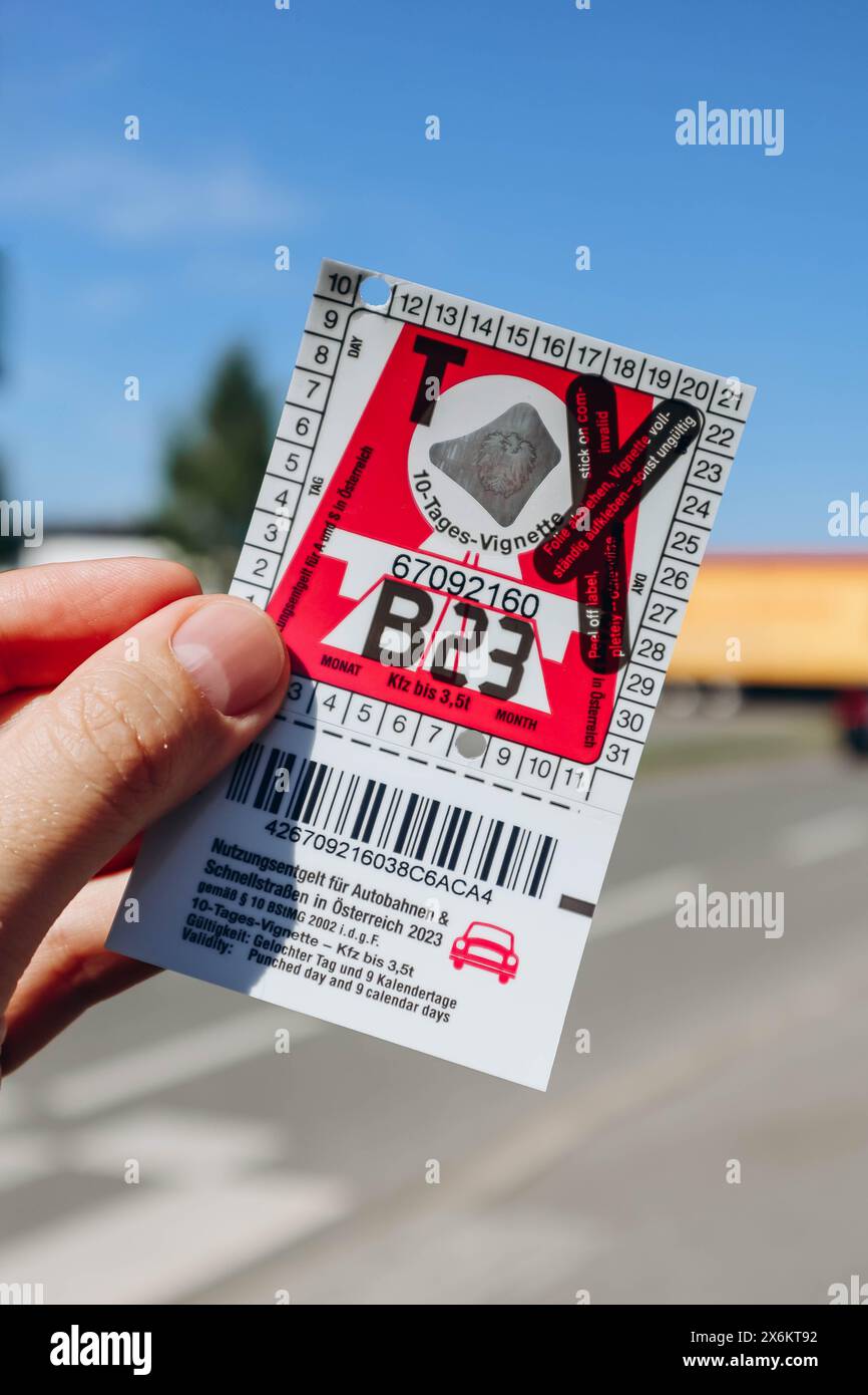 Toll sticker hi-res stock photography and images - Alamy
