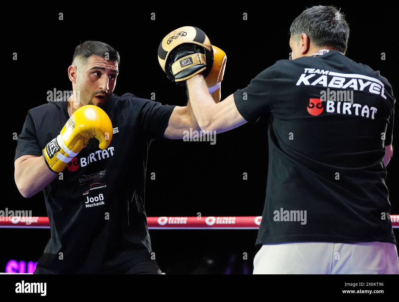 Agit Kabayel during an open workout at the Boulevard City Music World ...