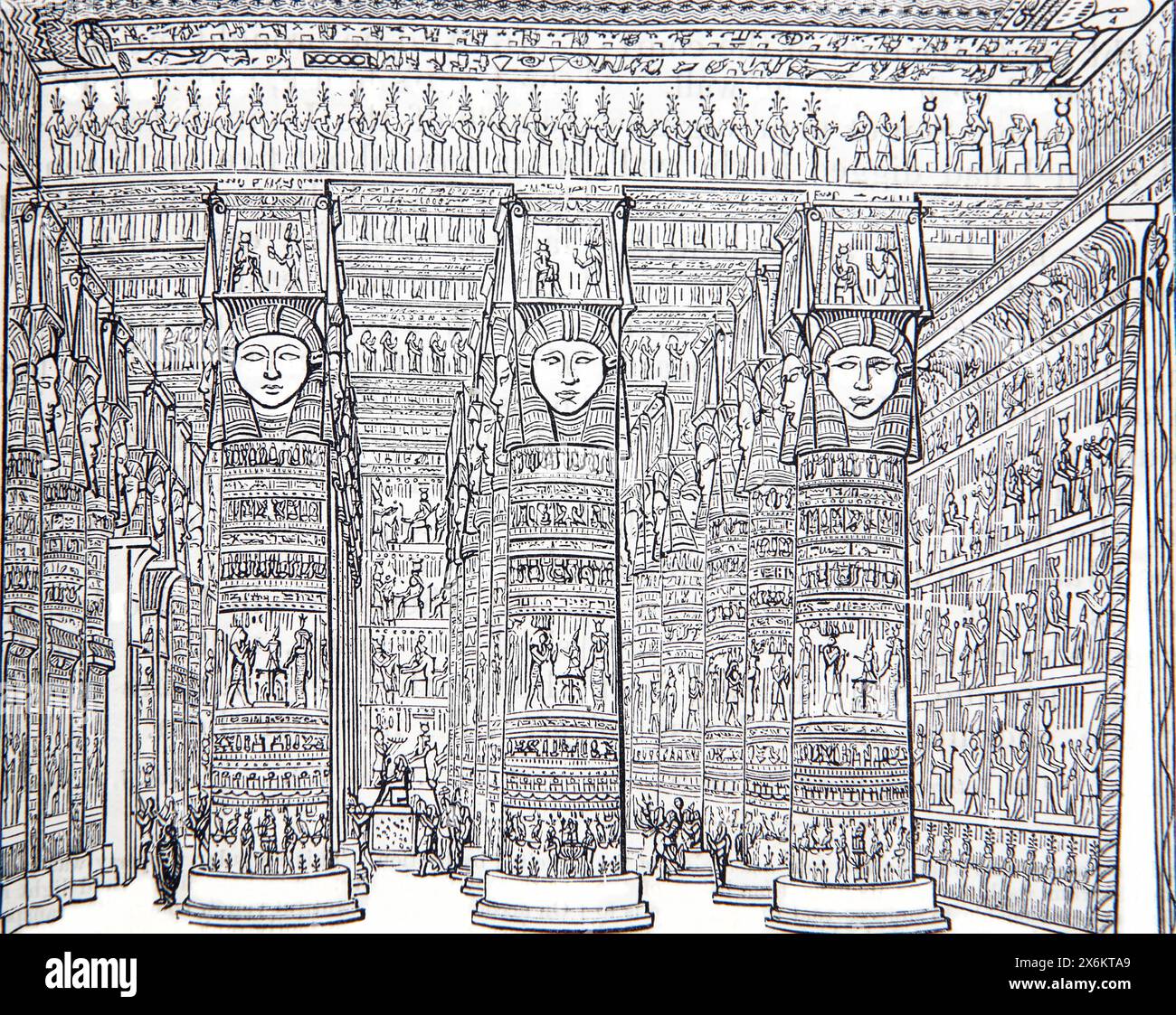 Temple dendera engraving hi-res stock photography and images - Alamy