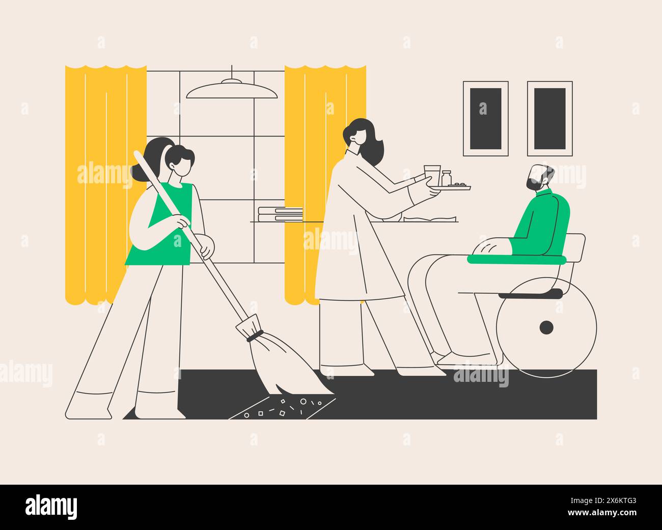 Home help abstract concept vector illustration Stock Vector Image & Art ...