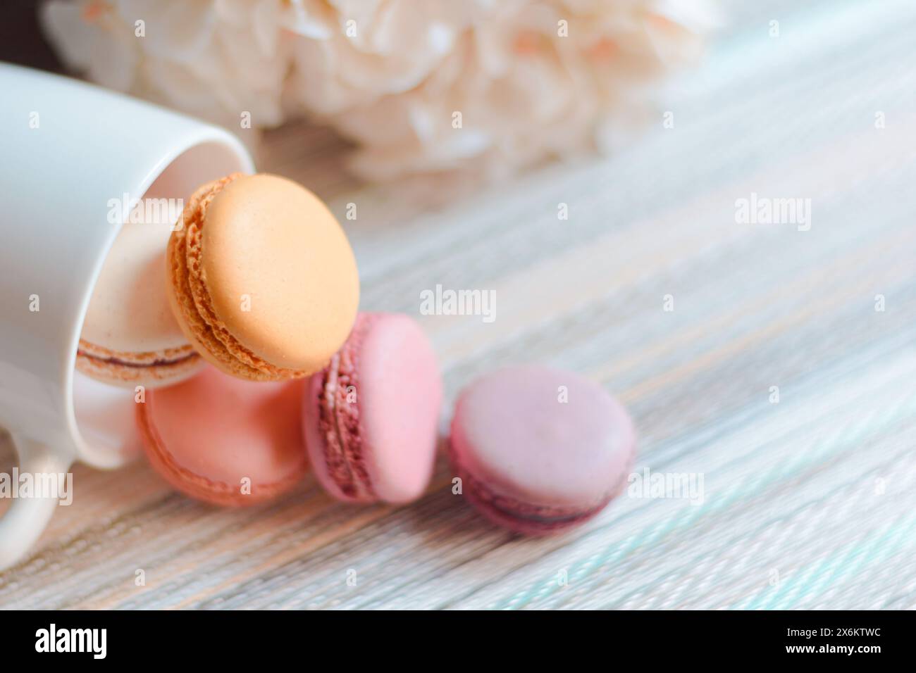 Homemade macaroon of different flavors, with a nice and colorful ...