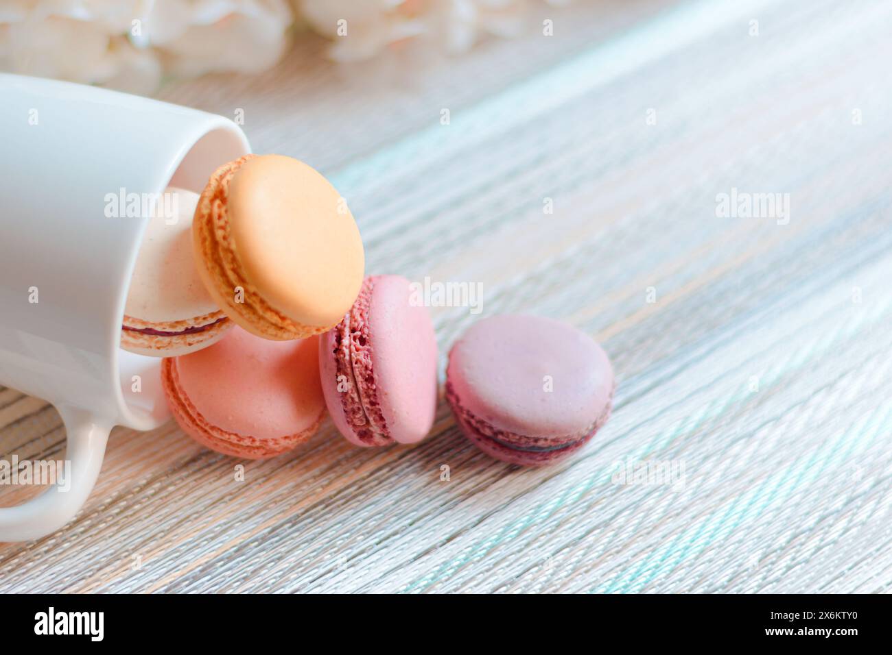 Homemade macaroon of different flavors, with a nice and colorful ...