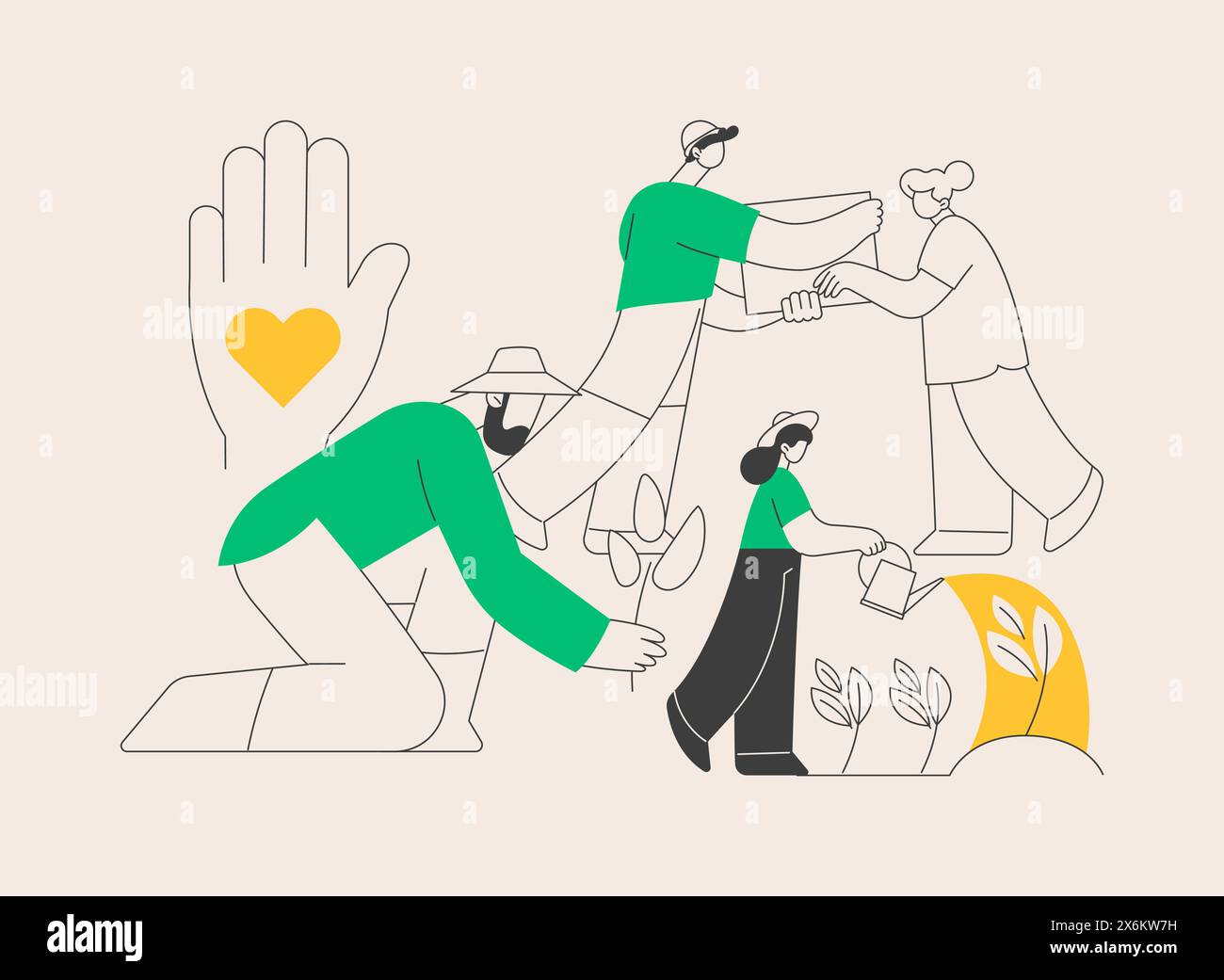 Social participation abstract concept vector illustration Stock Vector ...