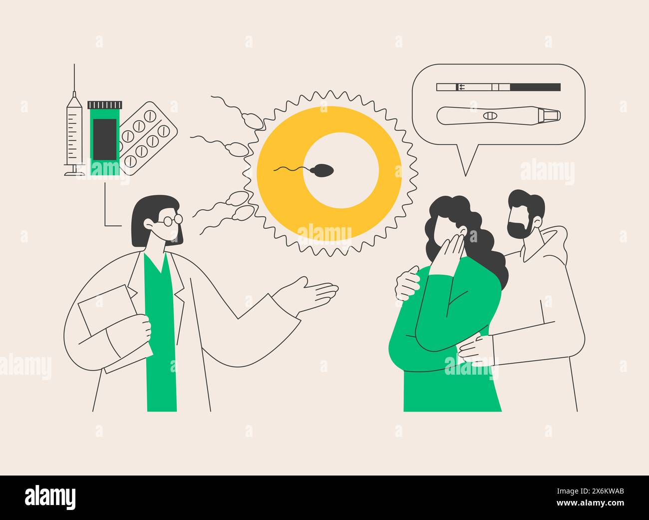 Assisted reproductive technology abstract concept vector illustration ...