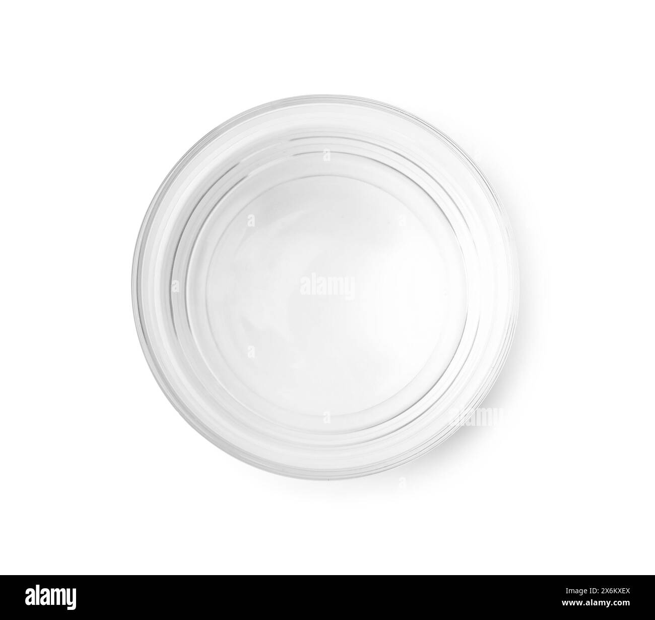 Vinegar in glass bowl isolated on white, top view Stock Photo - Alamy