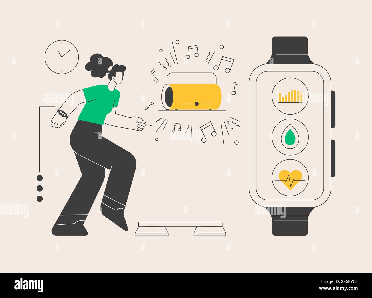 Sport and fitness tracker abstract concept vector illustration Stock ...