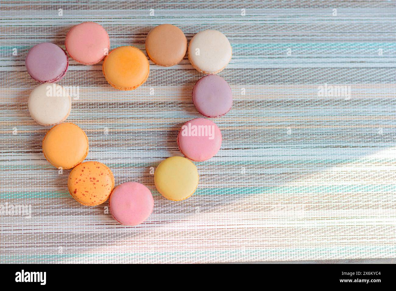 Homemade macaroon of different flavors, with a nice and colorful ...