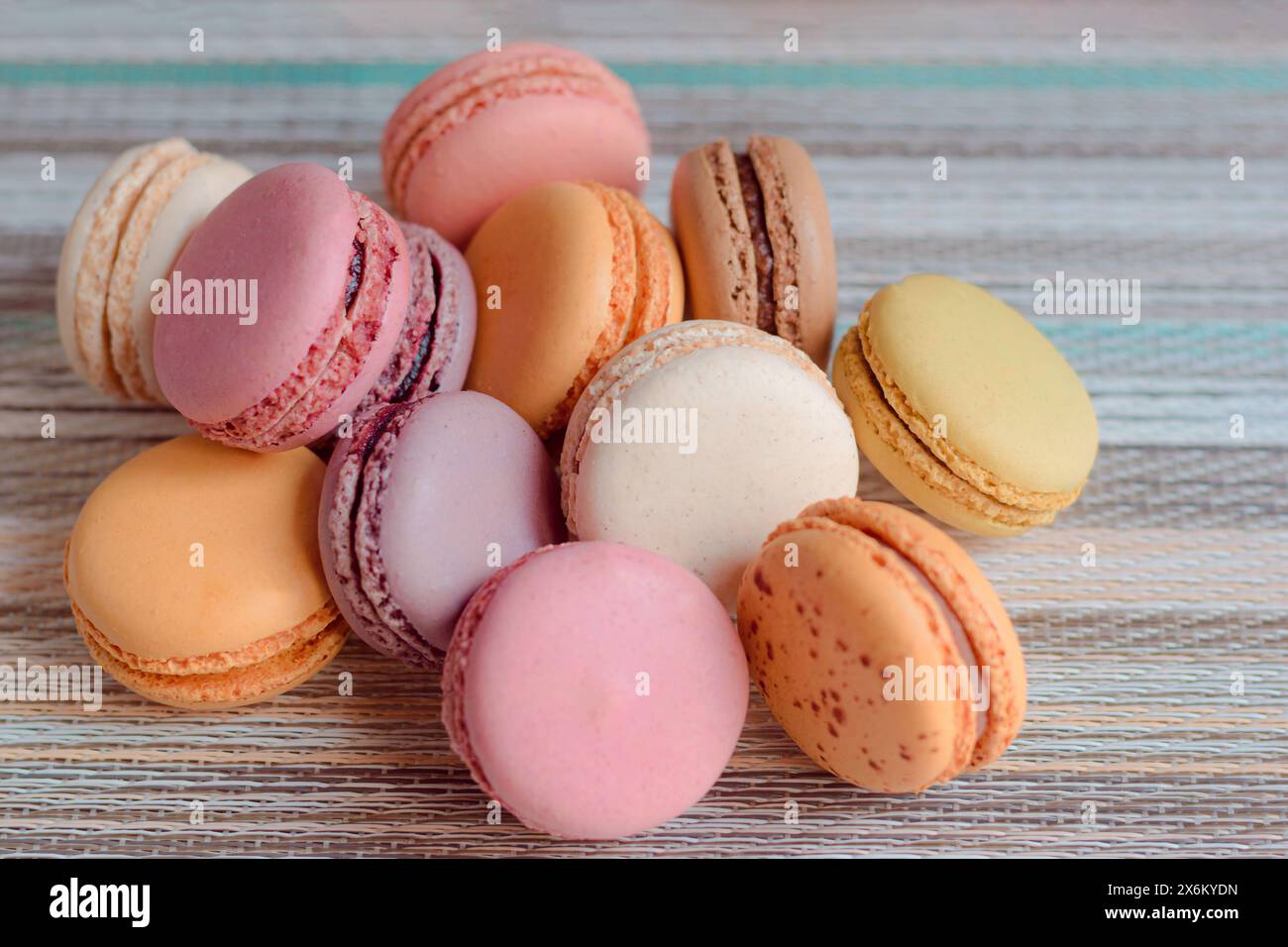 Homemade macaroon of different flavors, with a nice and colorful ...