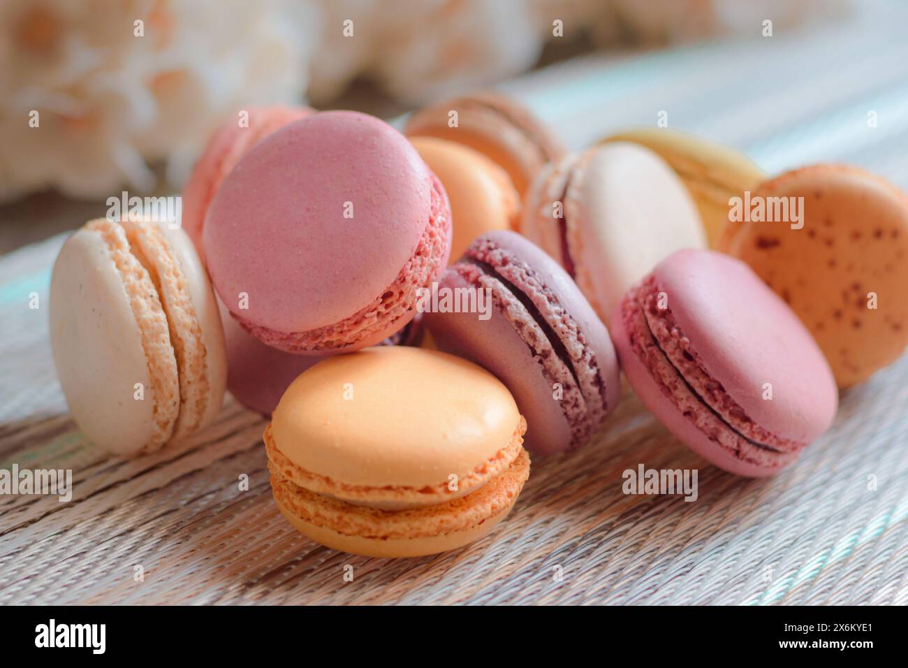 Homemade macaroon of different flavors, with a nice and colorful ...