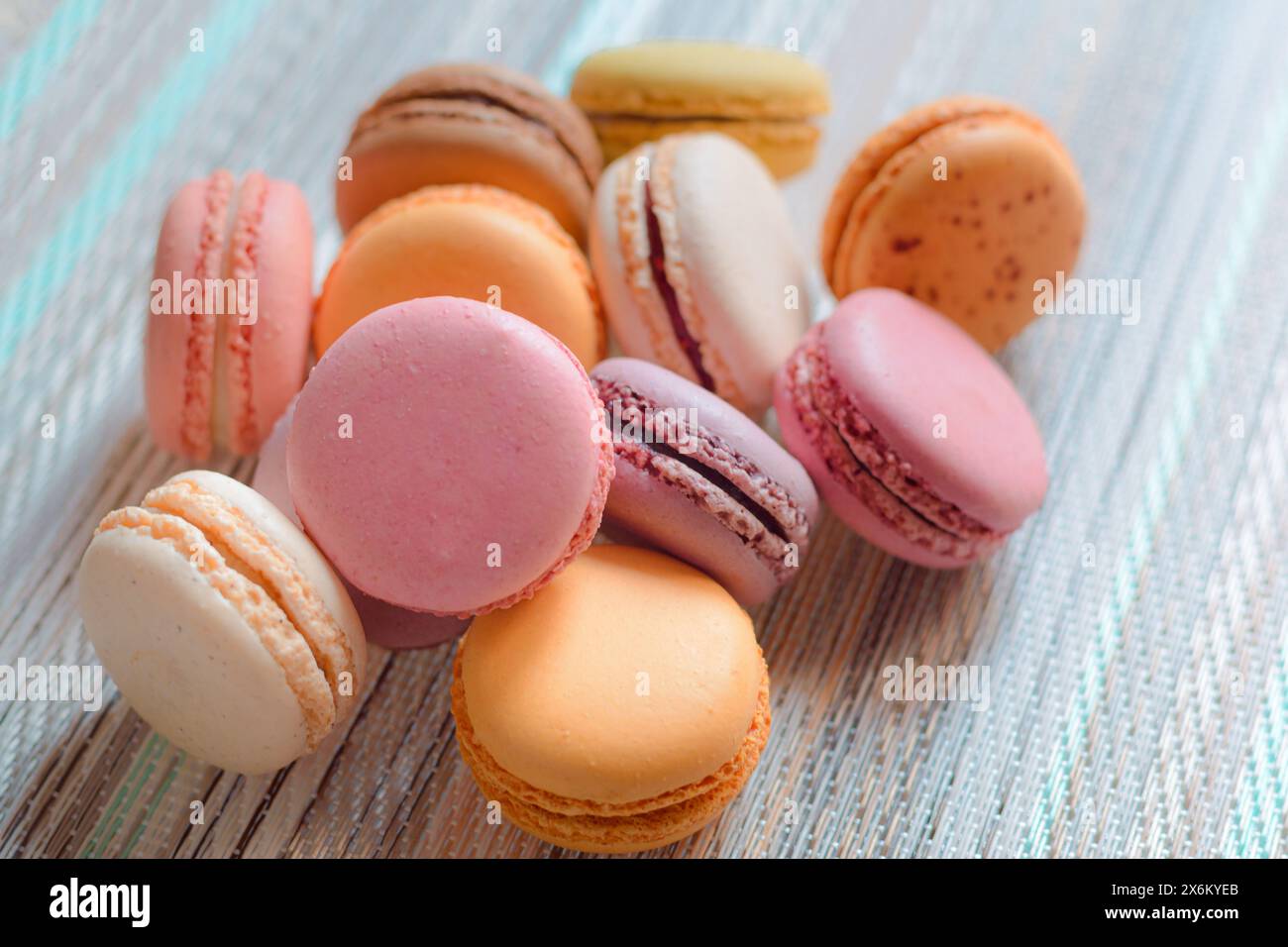 Homemade macaroon of different flavors, with a nice and colorful ...
