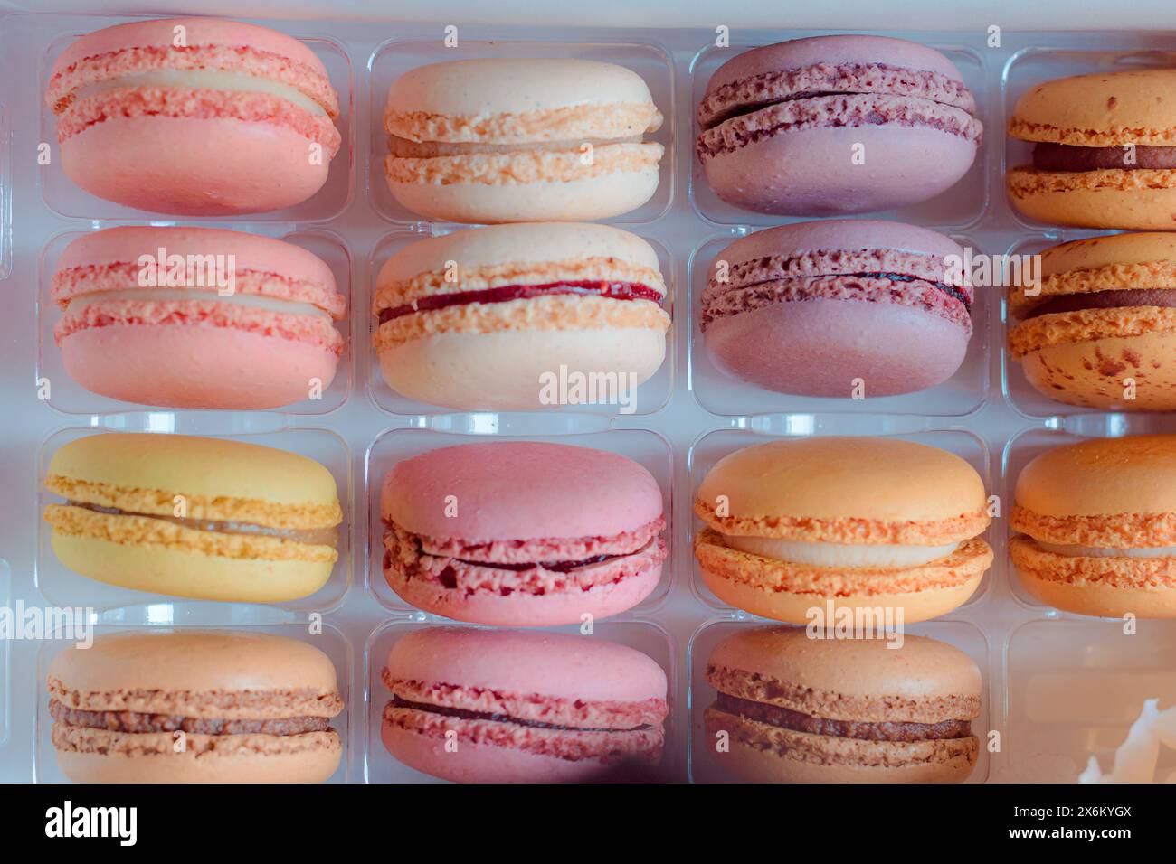 Homemade macaroon of different flavors, with a nice and colorful ...