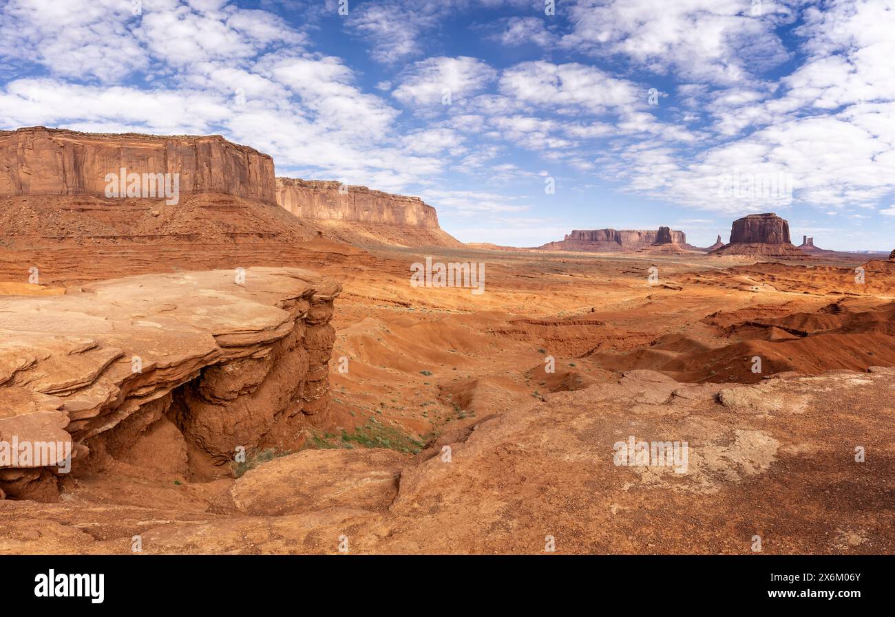 Iconic view at John Ford's point in Monument Valley, Arizona on 22 ...