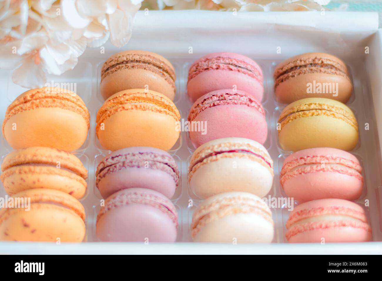 Homemade macaroon of different flavors, with a nice and colorful ...