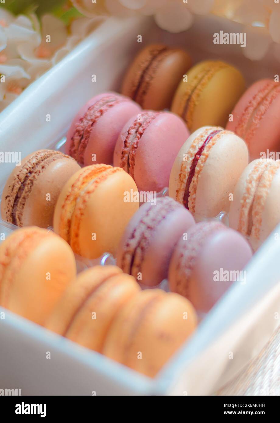 Homemade macaroon of different flavors, with a nice and colorful ...