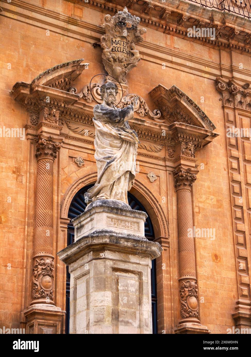 Italy, Sicily, Modica (Ragusa Province), St. Peter's Cathedral, baroque ...
