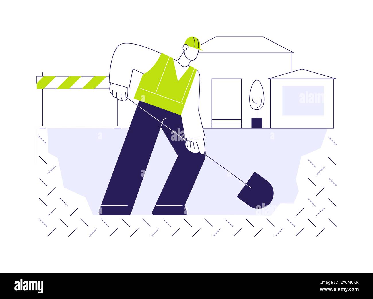 Digging trench trenches Stock Vector Images - Alamy