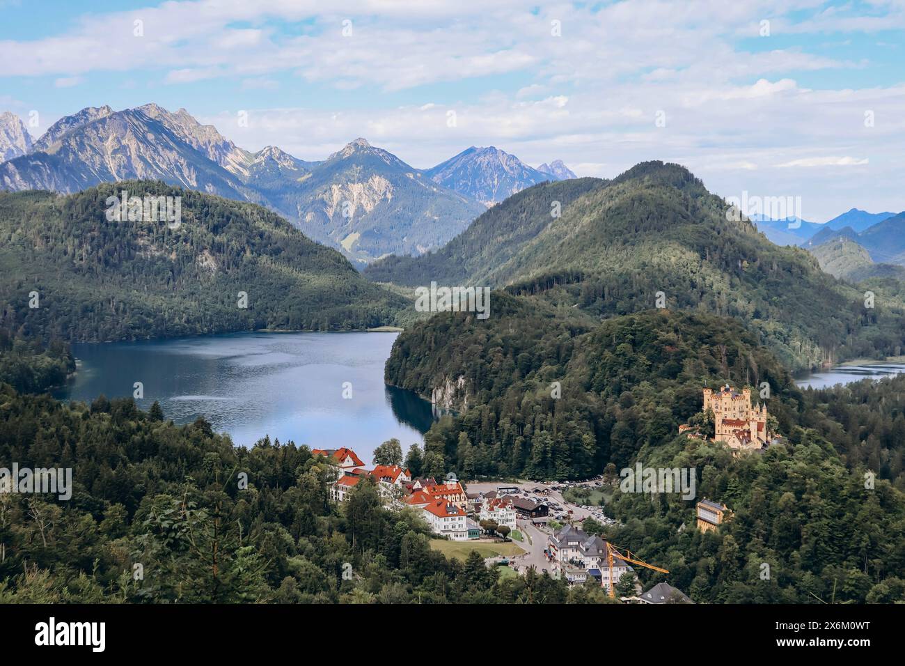 An amazing view from the famous Neuschwanstein Castle in Bavaria ...
