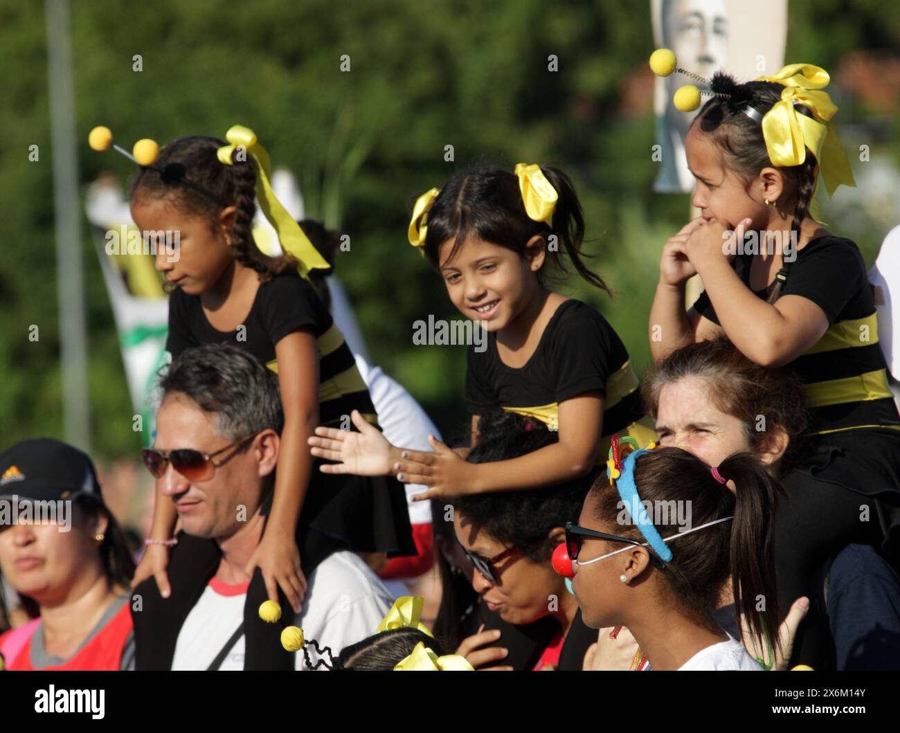 A Group of Children Dressed as Bumble Bees at the Mayday Celebrations ...