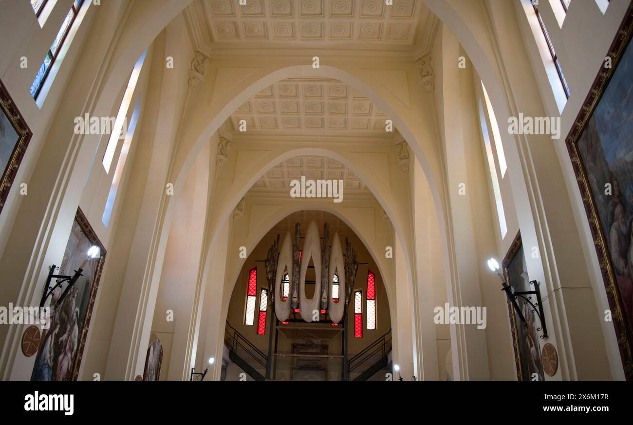 Interior of Sanctuary of Santa María Magdalena Stock Photo - Alamy