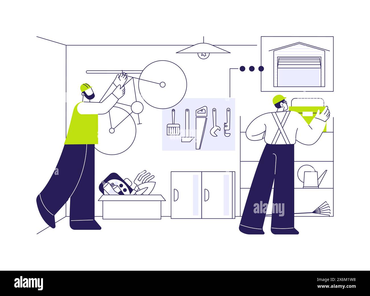 Garage maintenance abstract concept vector illustration Stock Vector ...