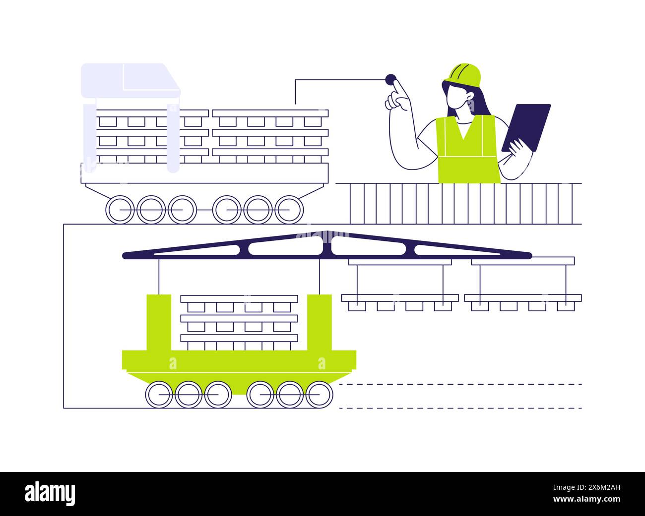 Track laying machine abstract concept vector illustration Stock Vector ...
